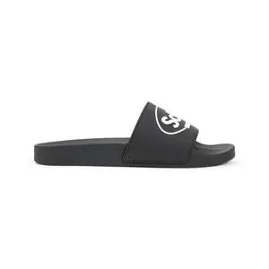 Balenciaga Tpu Pool Slide With White Logo Detailing