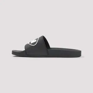 Balenciaga Tpu Pool Slide With White Logo Detailing