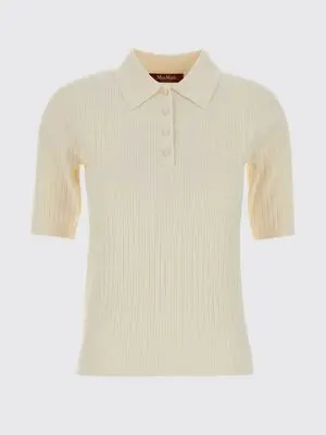 Max Mara Ribbed Polo Shirt - Cream