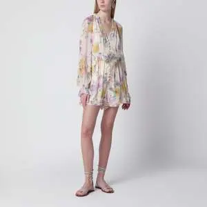 Zimmermann Viscose Floral Pattern Short Jumpsuit - White