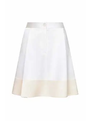 TOTEME White Satin Short Skirt - Multicolor