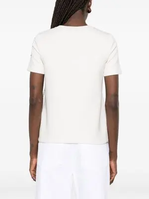 Max Mara Cotton T-shirt With Embroidered Logo