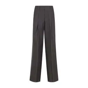 Peserico Cotton And Silk Taffeta Pants - Brown
