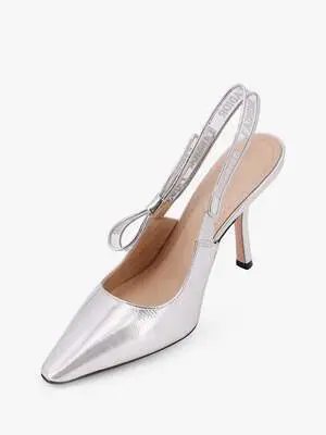 Dior J'adior Laminated Leather Slingback Pumps - Silver