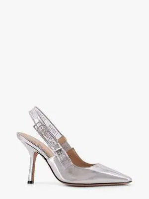 Dior J'adior Laminated Leather Slingback Pumps - Silver