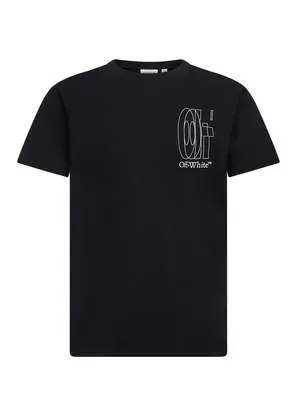 Off-White Black Cotton Jersey Slim-fit Printed T-shirt - Multicolor