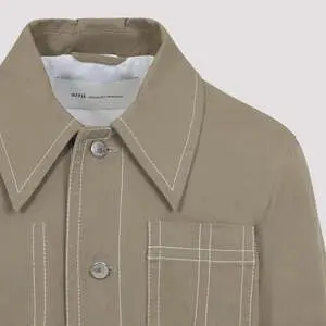AMI Paris Worker Buttoned Jacket - Multicolor