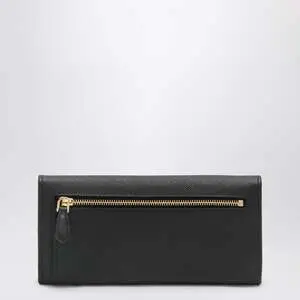 Prada Large Saffiano Leather Wallet - Black