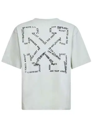 Off-White Mint Cotton Jersey Type Arrow Skate T-shirt - Multicolor