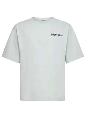 Off-White Mint Cotton Jersey Type Arrow Skate T-shirt - Multicolor