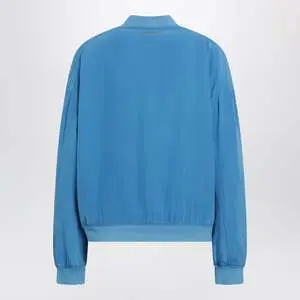 Versace Poplin Zip Blouson - Blue