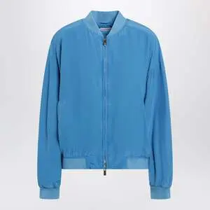Versace Poplin Zip Blouson - Blue