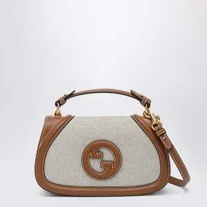 Gucci Blondie Medium Bag In Fabric And Leather - Brown