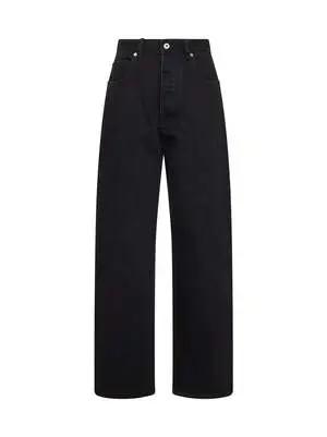 Bottega Veneta Black Denim Wide-leg Jeans - Multicolor