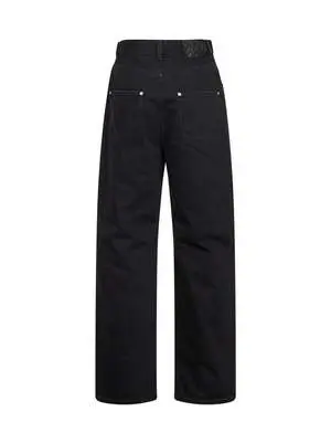 Bottega Veneta Black Denim Wide-leg Jeans - Multicolor