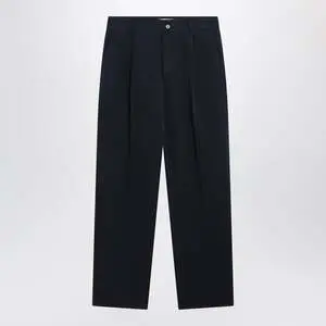 Valentino Garavani Navy Cotton Trousers - Blue