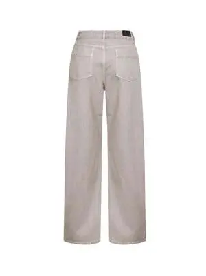 LEMAIRE High Waisted Curved Leg Moonstone Denim Jeans