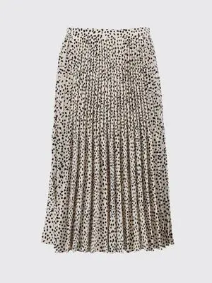 Max Mara Pleated Midi Skirt With Dalmation Print