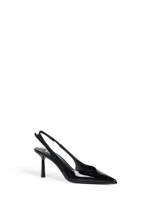 Prada Black Patent Leather Slingback Pumps
