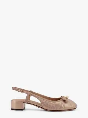 Dior Ballet Pumps With Bow Detailing And Cd Pearl