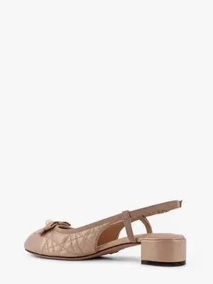 Dior Ballet Pumps With Bow Detailing And Cd Pearl