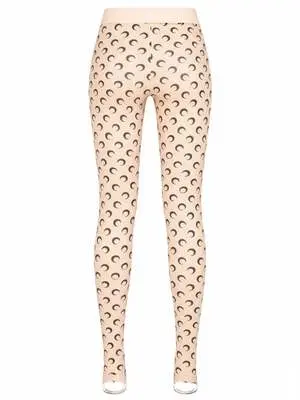 MARINE SERRE Moon Leggings - Cream