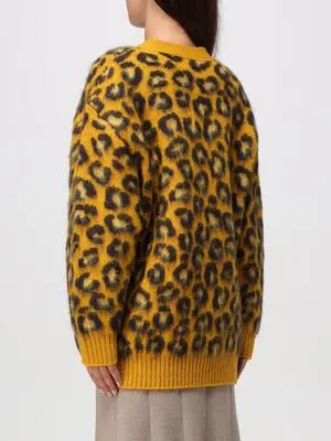 Bottega Veneta Leopard Print Mohair Blend Cardigan - Brown