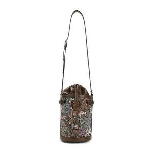 Valentino Garavani Floral Print Cotton Bucket Shoulder Bag