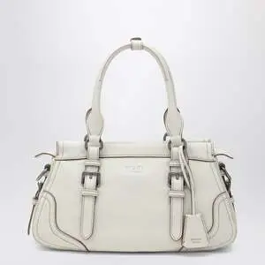 Prada Leather Shopping Bag - White