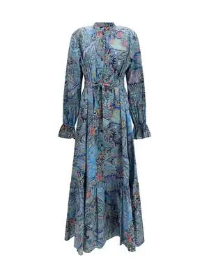 Etro Paisley Print Cotton-blend Shirt Dress