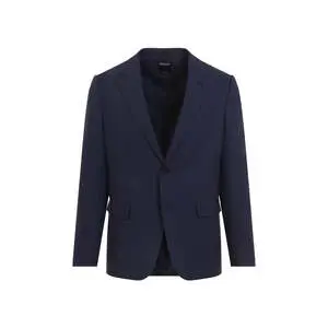Zegna ZEGNA Oasi Navy Blue Linen Jacket Blue