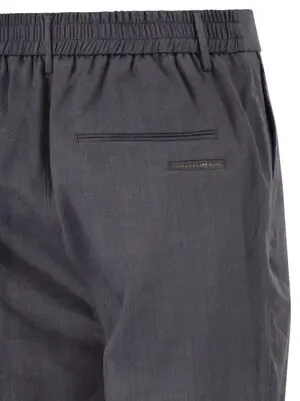Peserico Linen And Wool Blend Tailored Trousers
