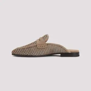 Brunello Cucinelli Suede Leather Mules