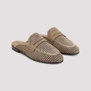 Brunello Cucinelli Suede Leather Mules