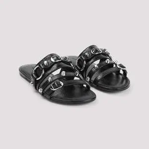 Balenciaga City Studded Lambskin Sandals