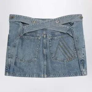 Attico Light Denim Mini Skirt