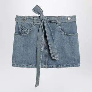 Attico Light Denim Mini Skirt - Blue