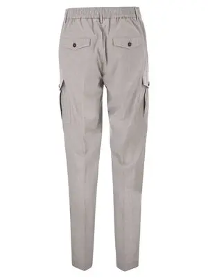 Peserico Tailored Cargo Trousers In Stretch Technical Fabric