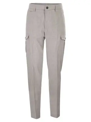 Peserico Tailored Cargo Trousers In Stretch Technical Fabric