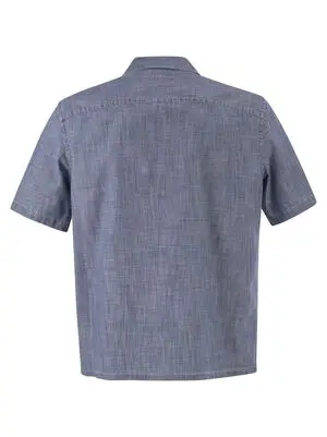 Peserico Lightweight Cotton Chambray-effect Short-sleeve Shirt