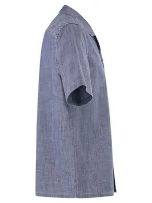 Peserico Lightweight Cotton Chambray-effect Short-sleeve Shirt