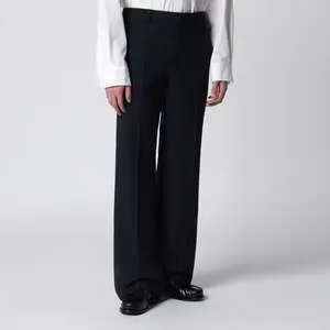 Séfr Pinstriped Wool-blend Trousers - Black