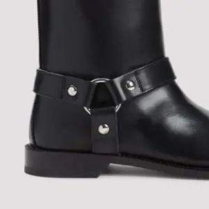 Loewe Campo Biker Shearling Boots - Black