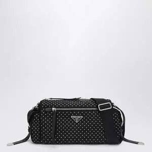 Prada Re-nylon Bag With Studs - Black
