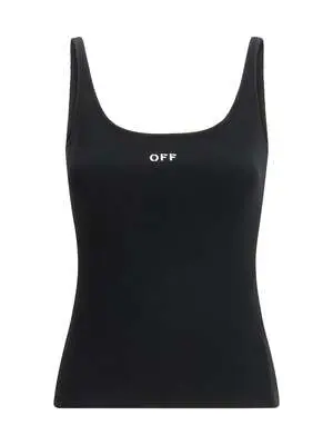 Off-White Off-White Off Stamp Rib Tank Top Black