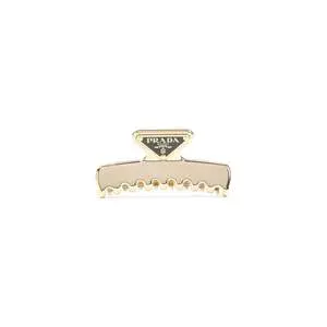 Prada Golden Metal Hair Claw Clip - Silver