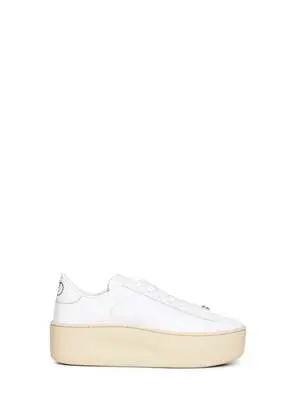 Valentino Garavani White Leather Platform Sneakers