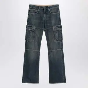 Balenciaga Cargo Regular Jeans With Faded Effect - Blue
