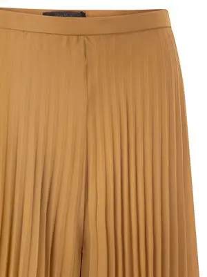 Max Mara Pleated Wide-leg Georgette Trousers - Multicolor
