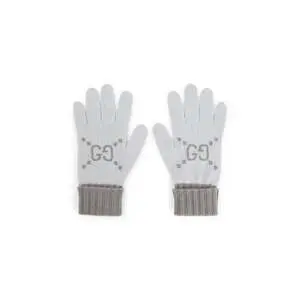 Gucci Gg Knit Gloves - Gray
